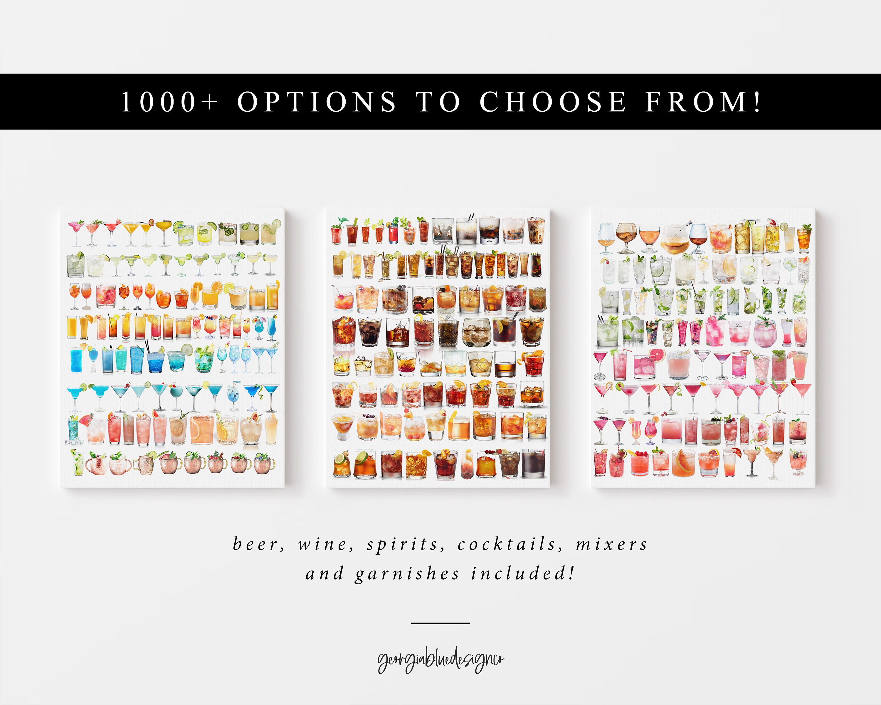 Printable Signature Cocktails Sign Editable Signature - Etsy