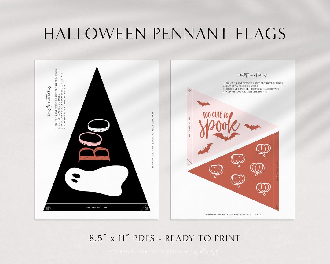 Printable Boo Basket Flags | Cute Halloween Flags | You've Been Booed ...
