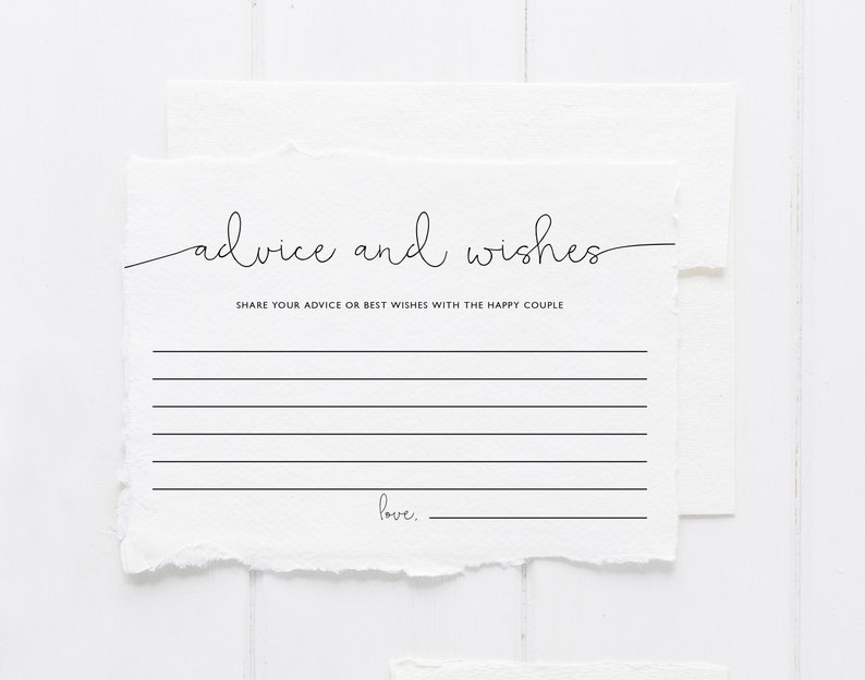 Printable Advice Cards Advice and Well Wishes Cards | Etsy