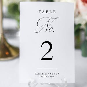 Printable Table Numbers Editable Wedding Table Numbers Table Number ...