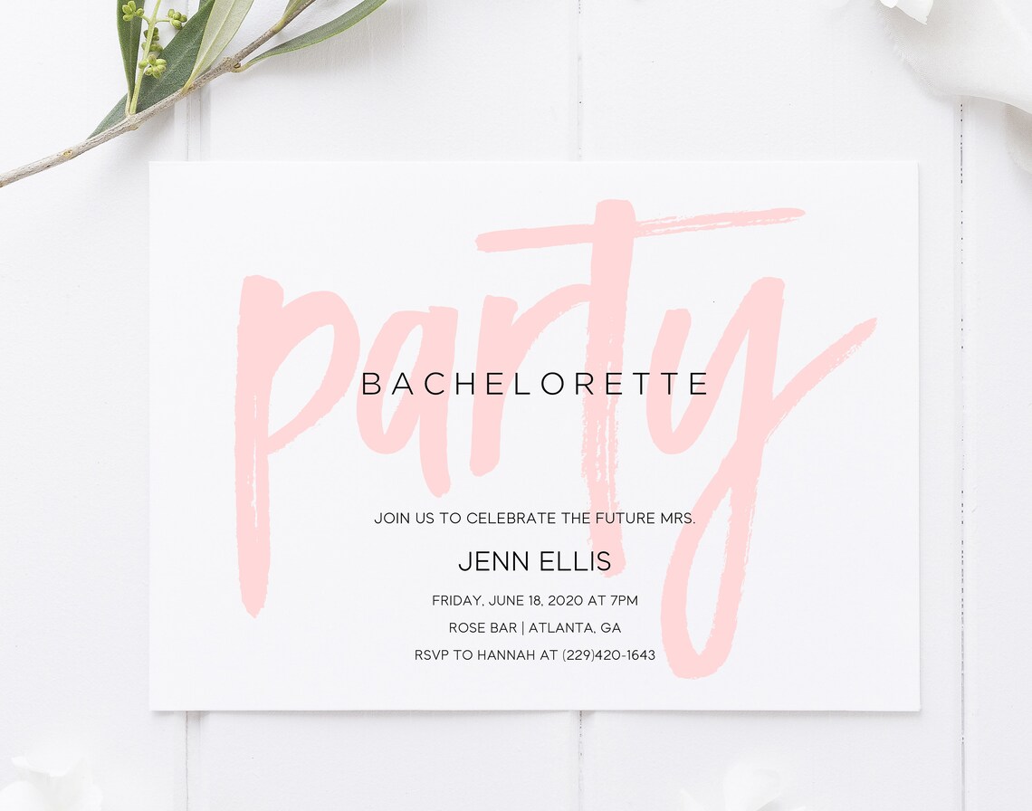 Printable Bachelorette Party Invitations Bachelorette - Etsy