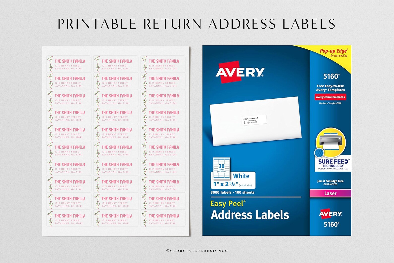 Christmas Address Labels | Printable Address Labels | Address Label ...