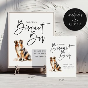 Biscuit Bar Sign, Dog Treat Favor Sign Template, Dog Biscuit Wedding ...