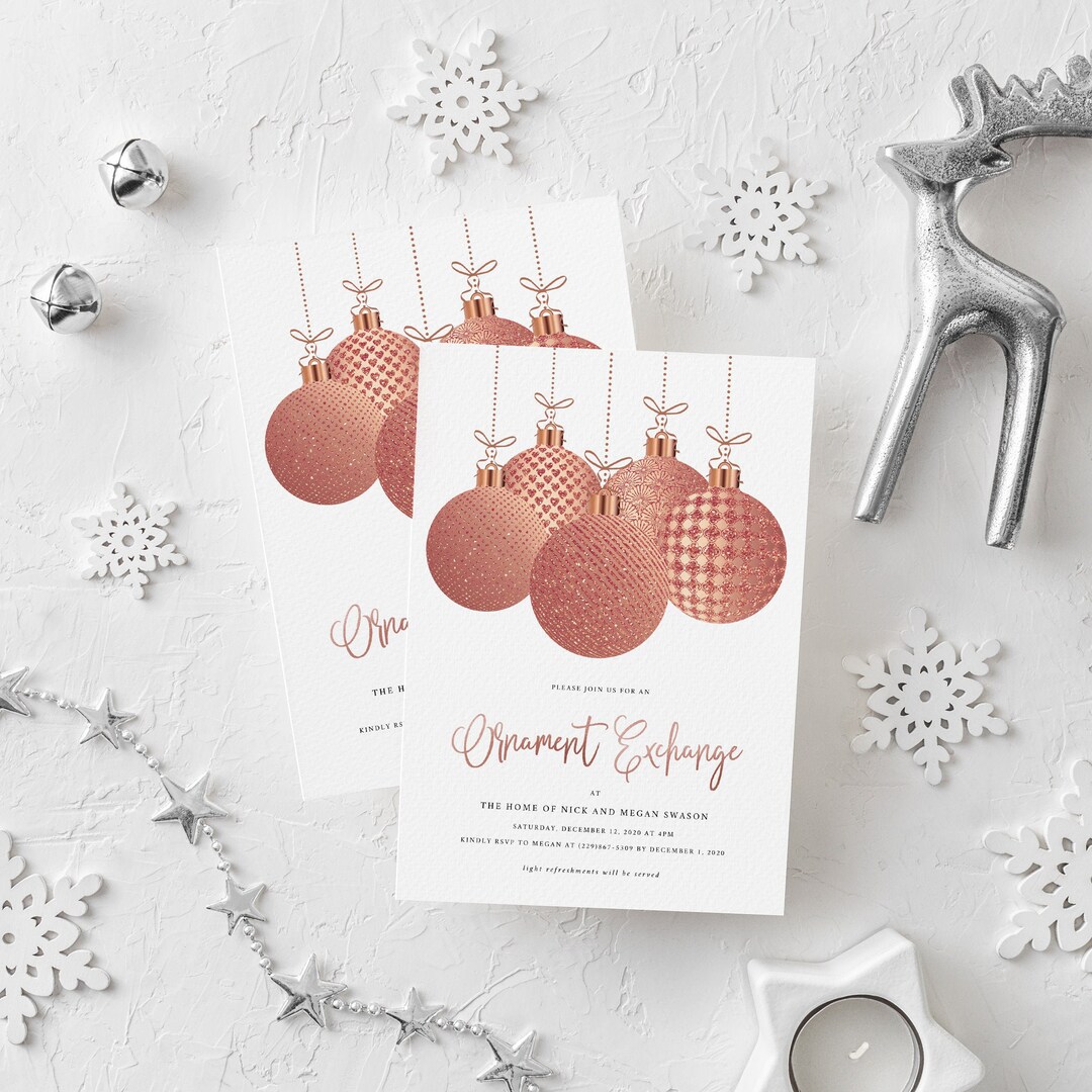 Printable Christmas Party Invitation Template Editable Holiday Party