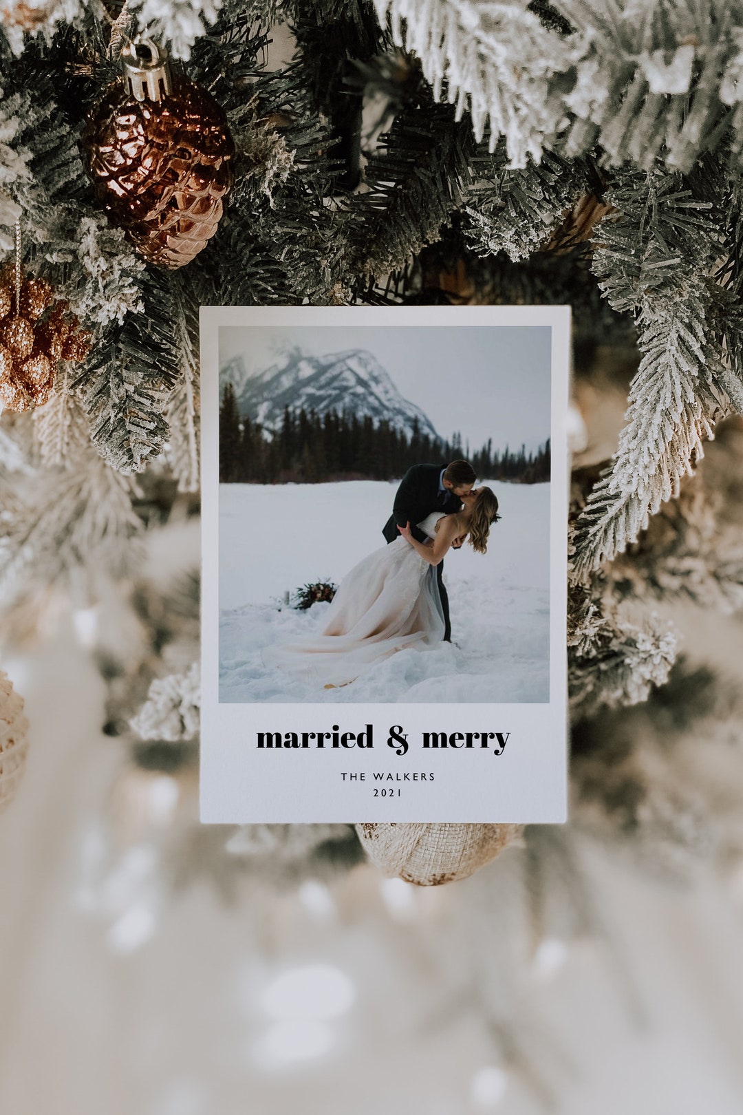 Christmas Card Template Photoshop Christmas Card Template Modern ...