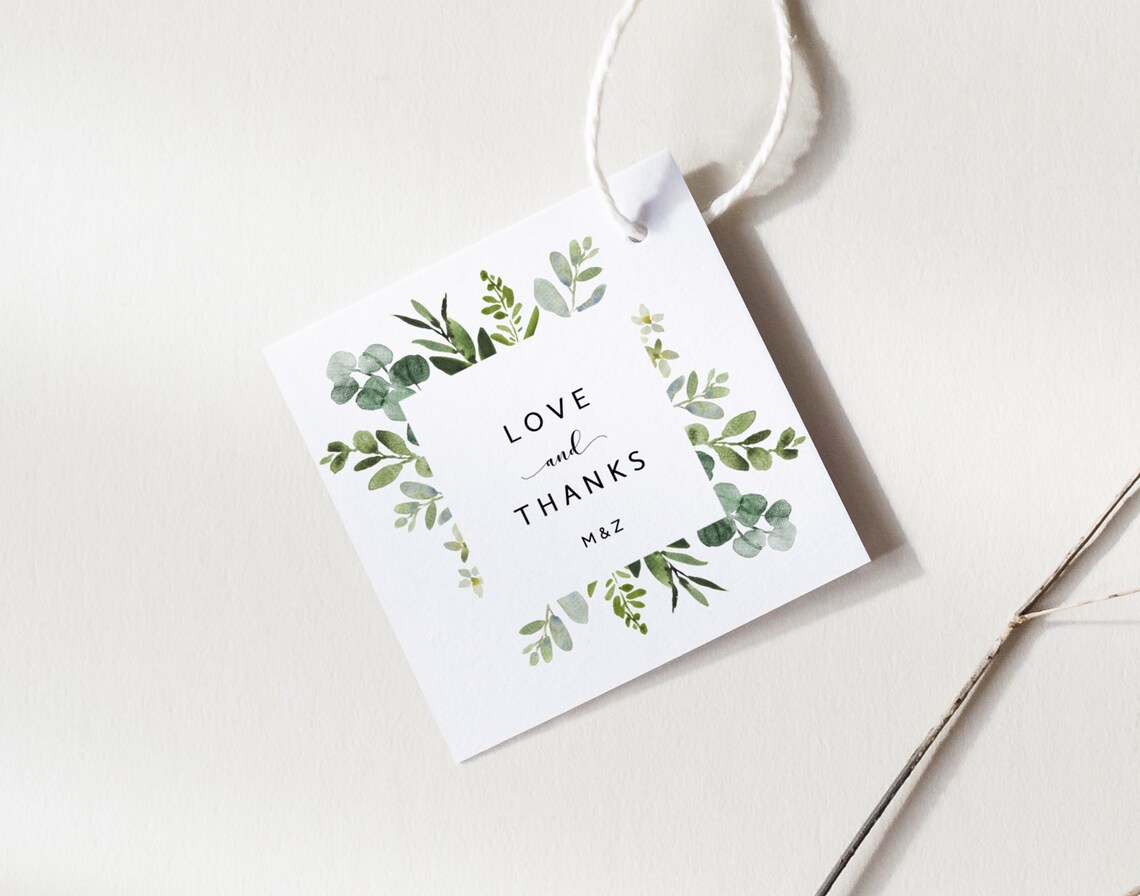 Wedding Favor Tags Favor Tag Template Printable Thank You | Etsy