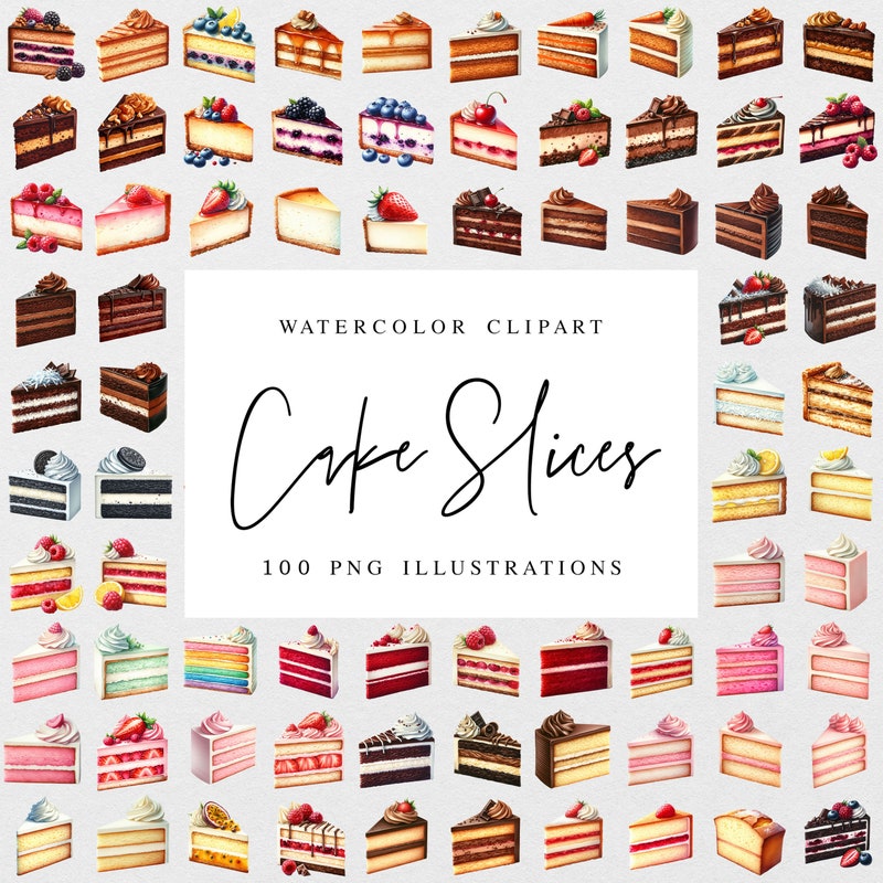 Watercolor Cake - Etsy