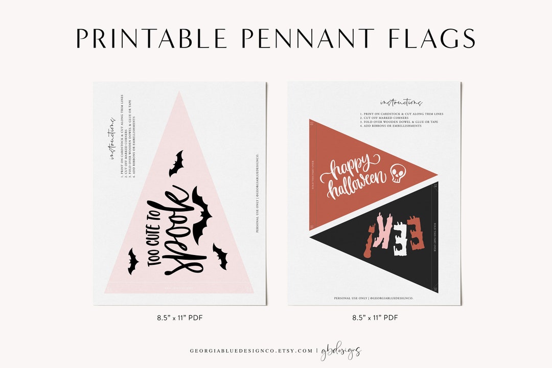 Printable Boo Basket Flags Cute Halloween Flags You've - Etsy