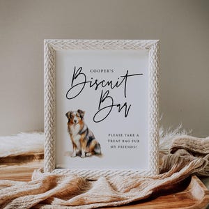 Biscuit Bar Sign, Dog Treat Favor Sign Template, Dog Biscuit Wedding ...