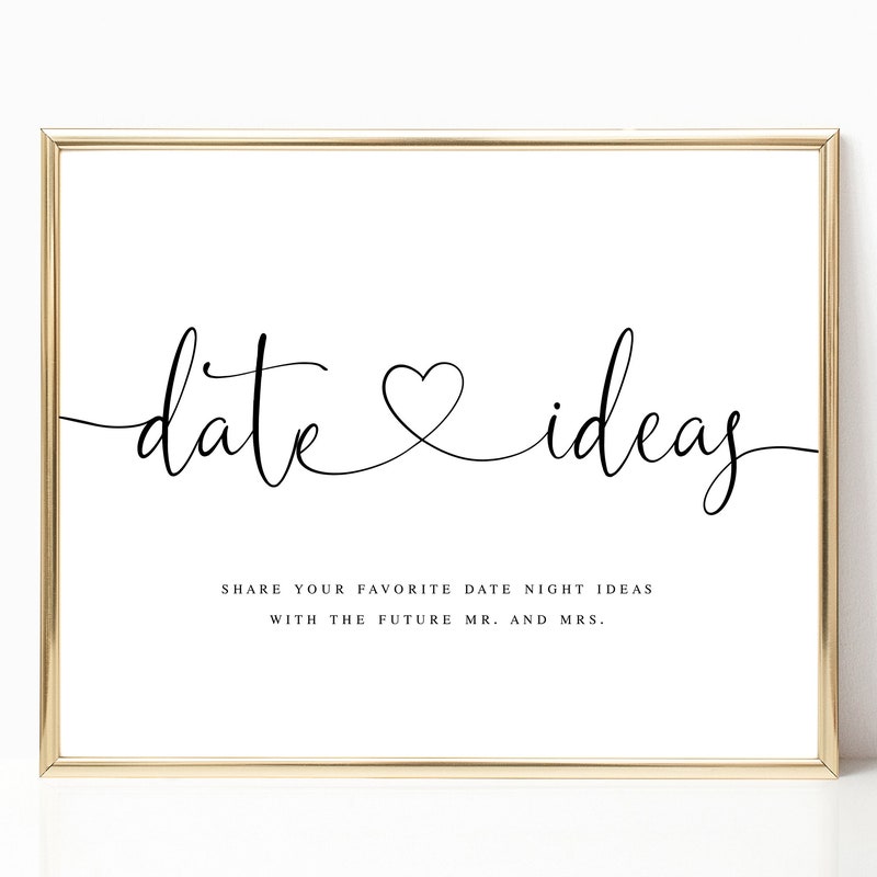 Date Night Ideas Sign - Etsy