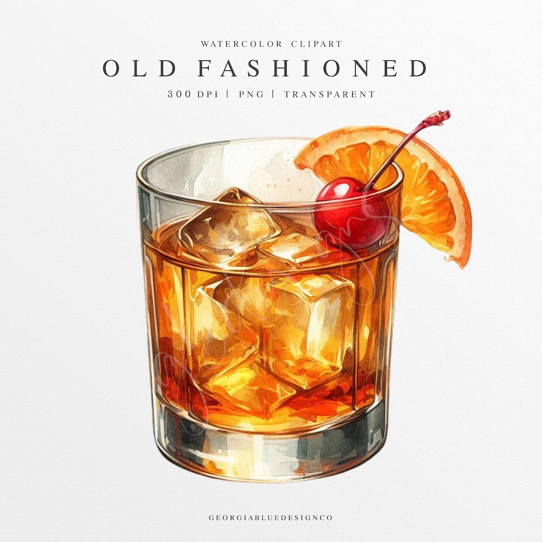 Old Fashioned Clipart, Old Fashioned PNG, Wedding Signature Drink ...