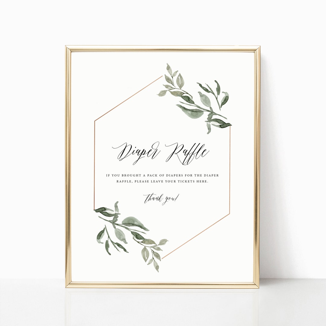 Diaper Raffle Sign Template Printable Diaper Raffle Sign Printable ...