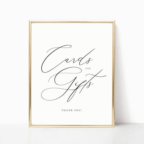 Cards and Gifts Sign Printable Cards and Gifts Sign Cards | Etsy