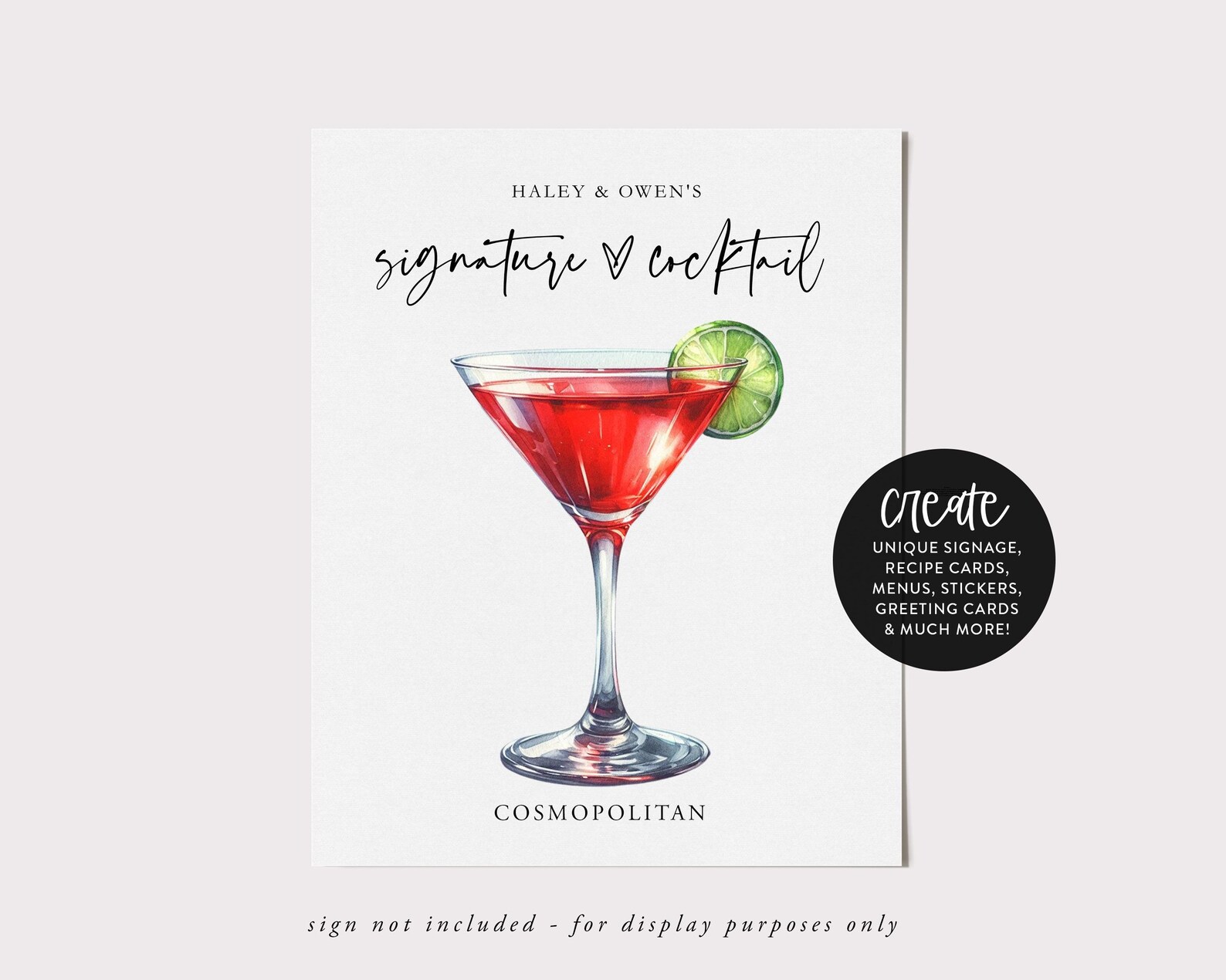 Cosmopolitan Clipart PNG, Wedding Signature Drink Illustration, Digital ...