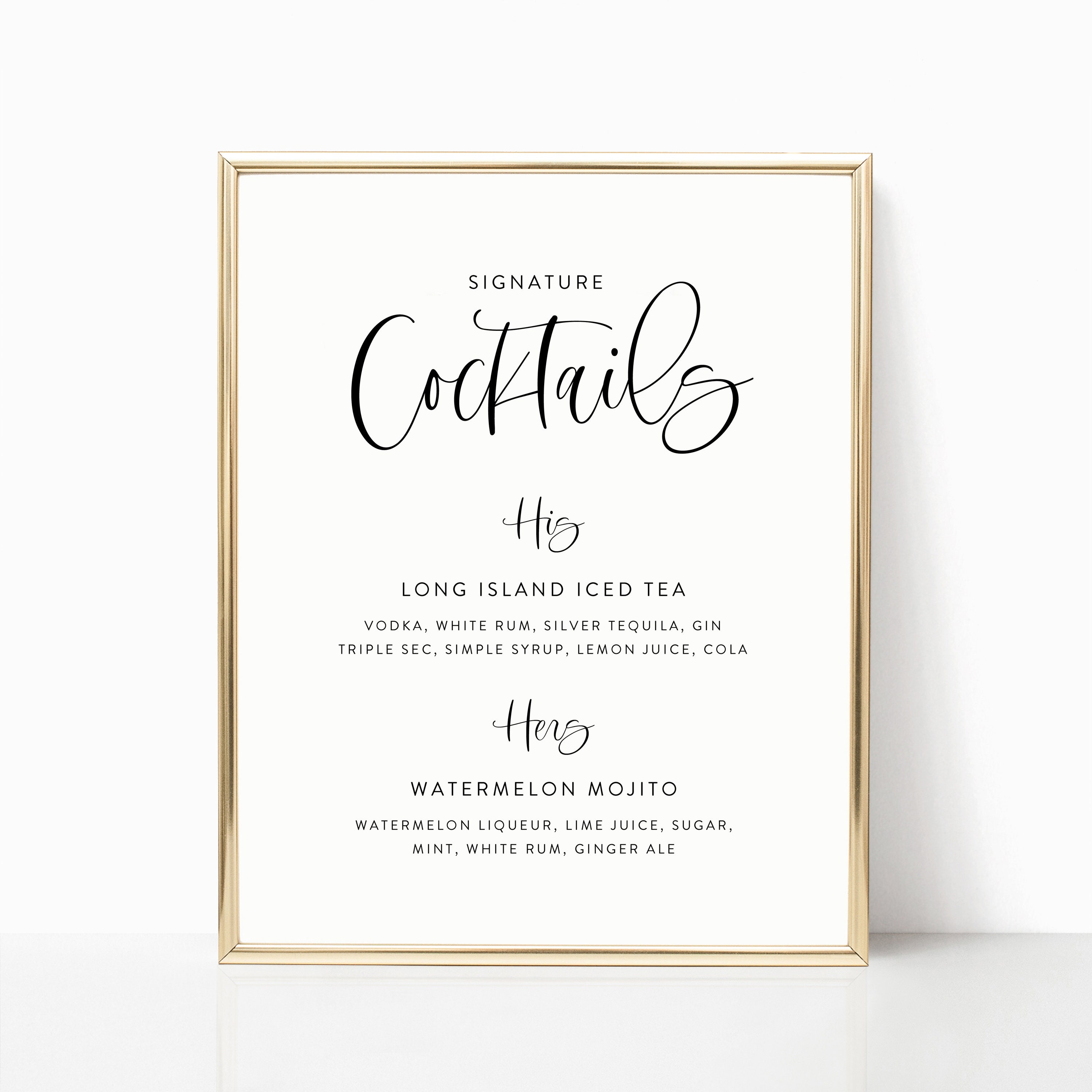 Printable Open Bar Menu Bar Menu Template Open Bar Sign - Etsy