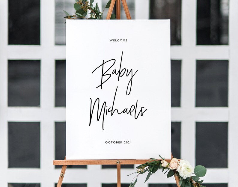 Printable Baby Shower Welcome Sign Template Editable Welcome - Etsy