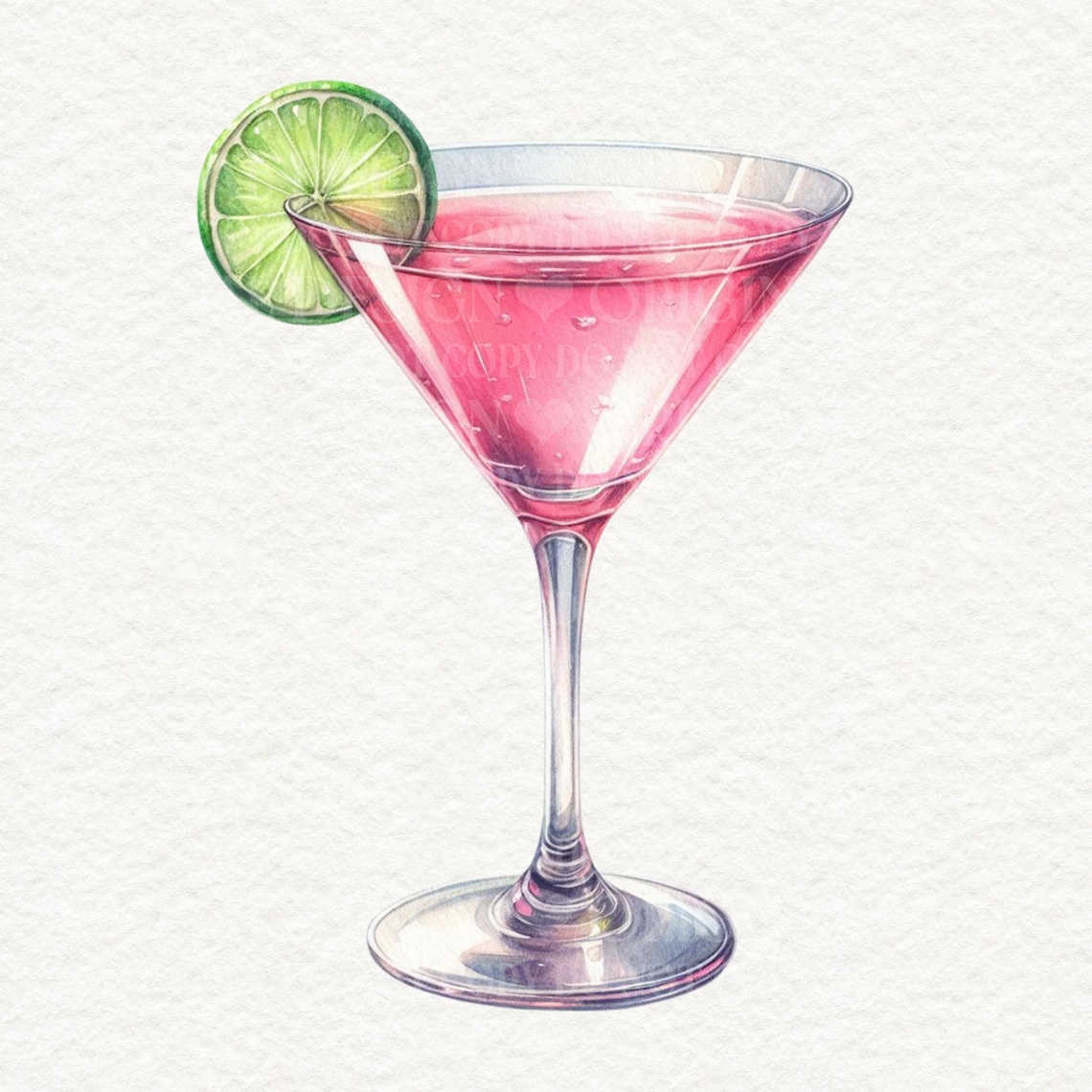 Cosmopolitan Clipart PNG, Wedding Signature Drink Illustration, Digital ...