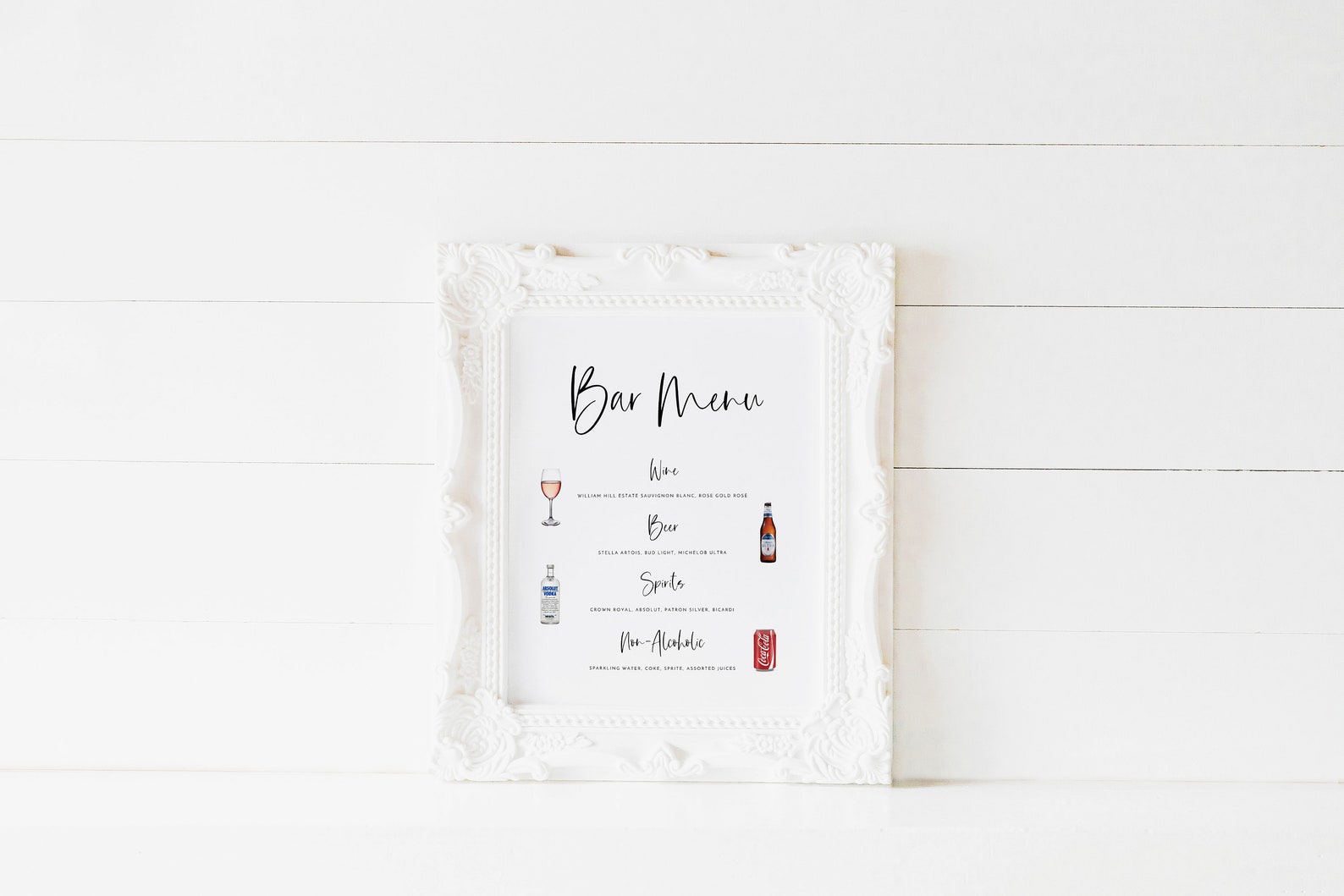 Printable Signature Cocktails Sign Editable Signature | Etsy