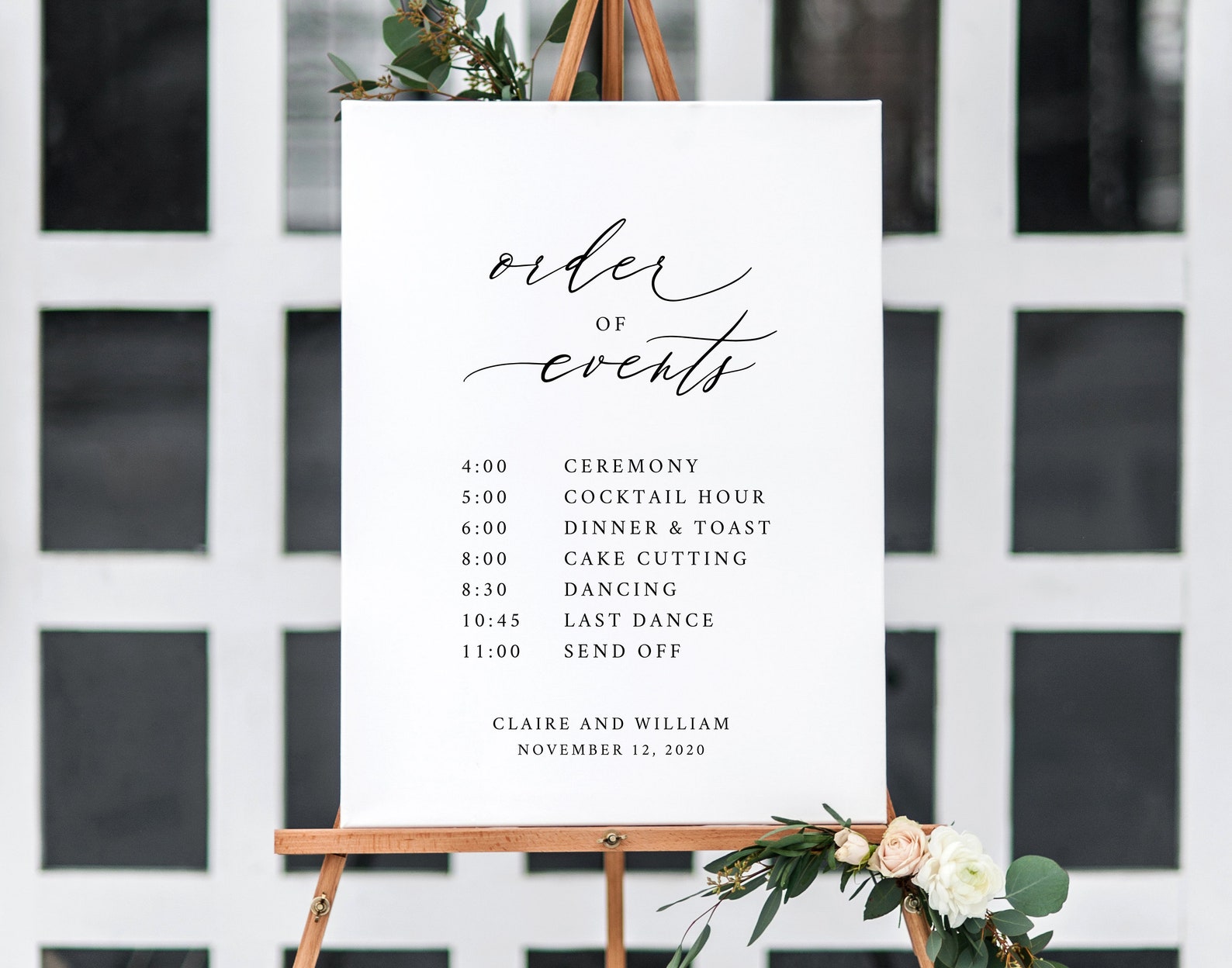 Printable Order of Events Sign Ceremony Order of Events | Etsy