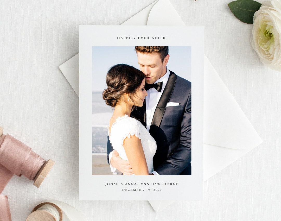 Printable Wedding Announcement | Wedding Announcement Template | Photo ...