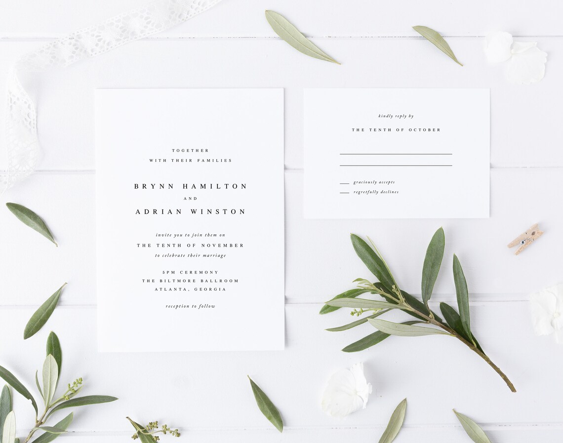 Printable Wedding Invitations Wedding Invites Wedding - Etsy