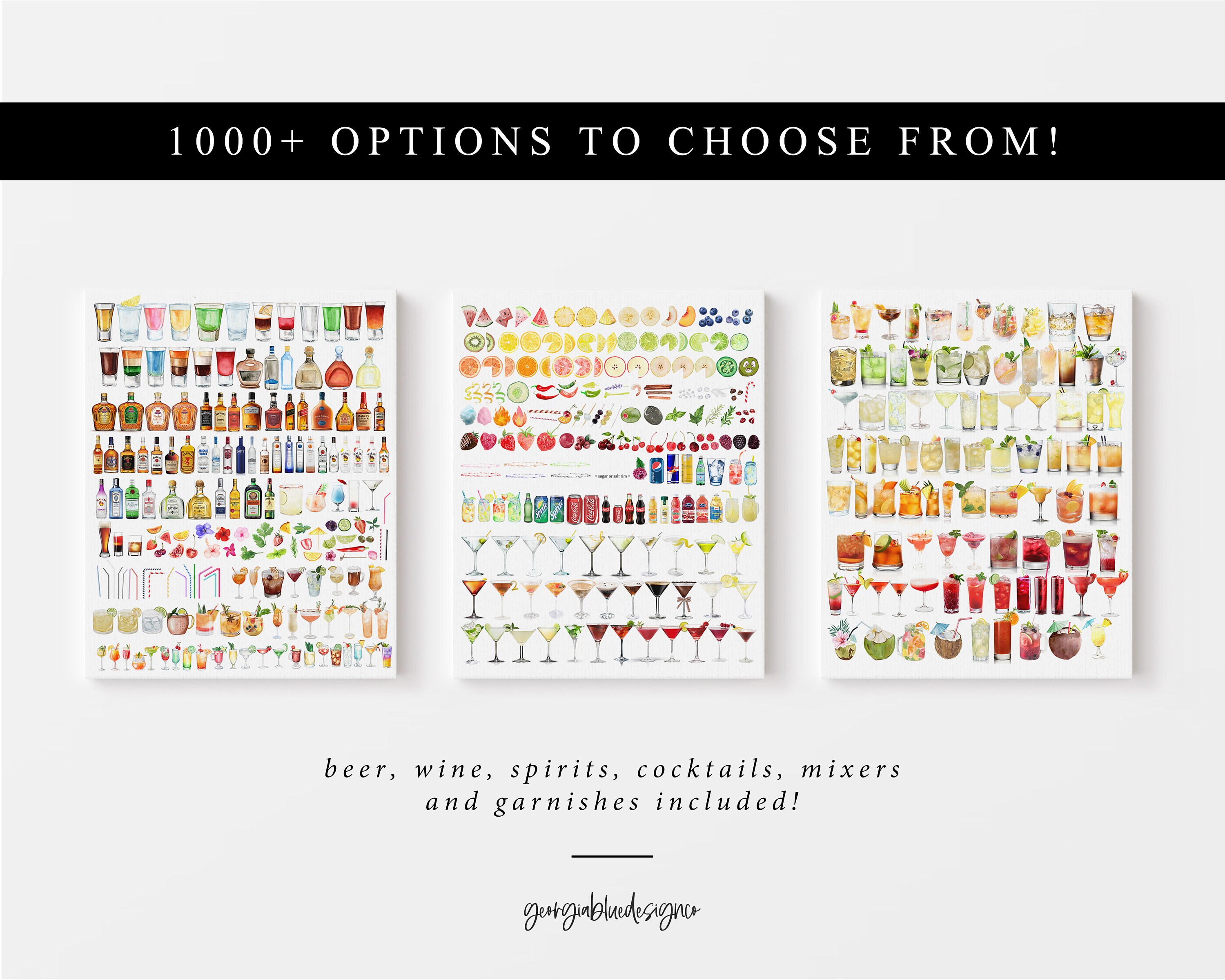 Printable Signature Cocktails Sign Editable Signature - Etsy