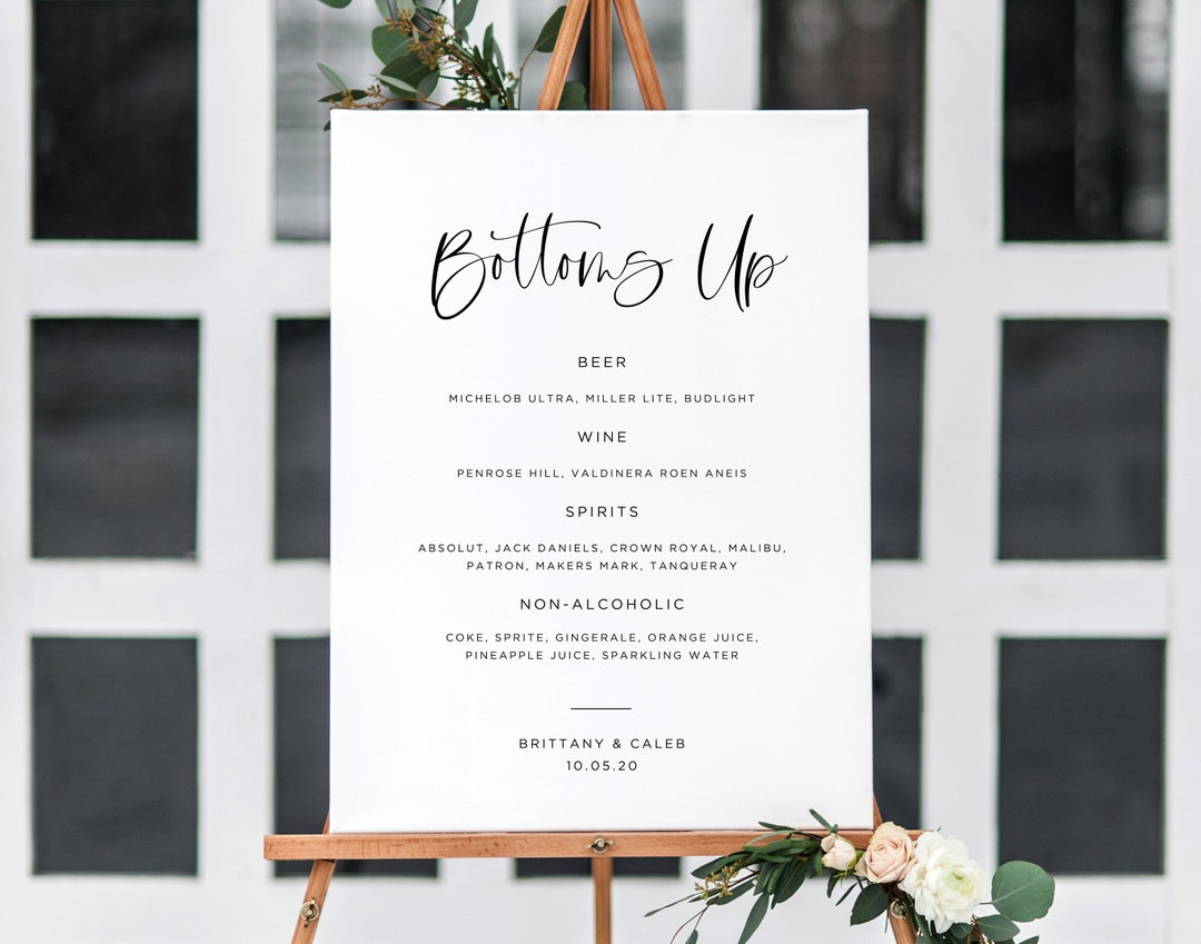 Printable Bar Menu Bar Menu Template Open Bar Printable Open Bar Sign ...