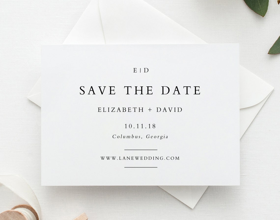 Printable Save the Date Template Editable Save the Date Card | Etsy