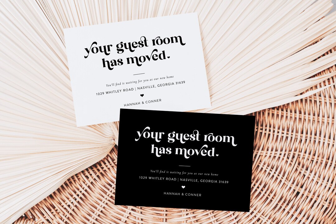 Moving Announcement Template Printable Moving Announcement Card New ...