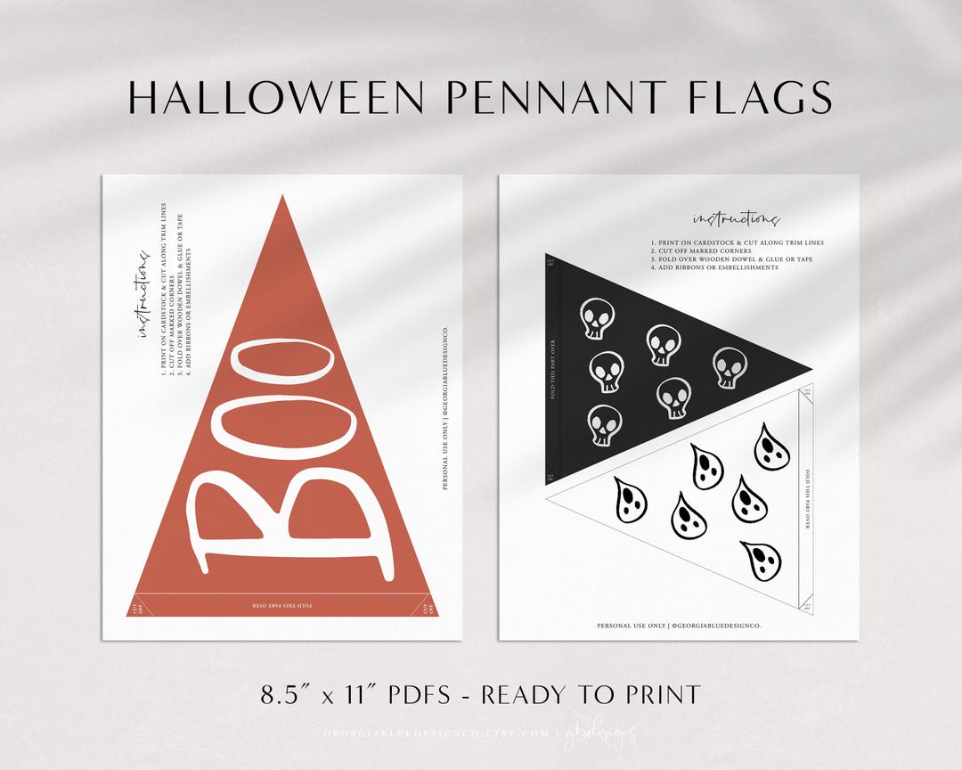 Printable Boo Basket Flags | Cute Halloween Flags | You've Been Booed ...