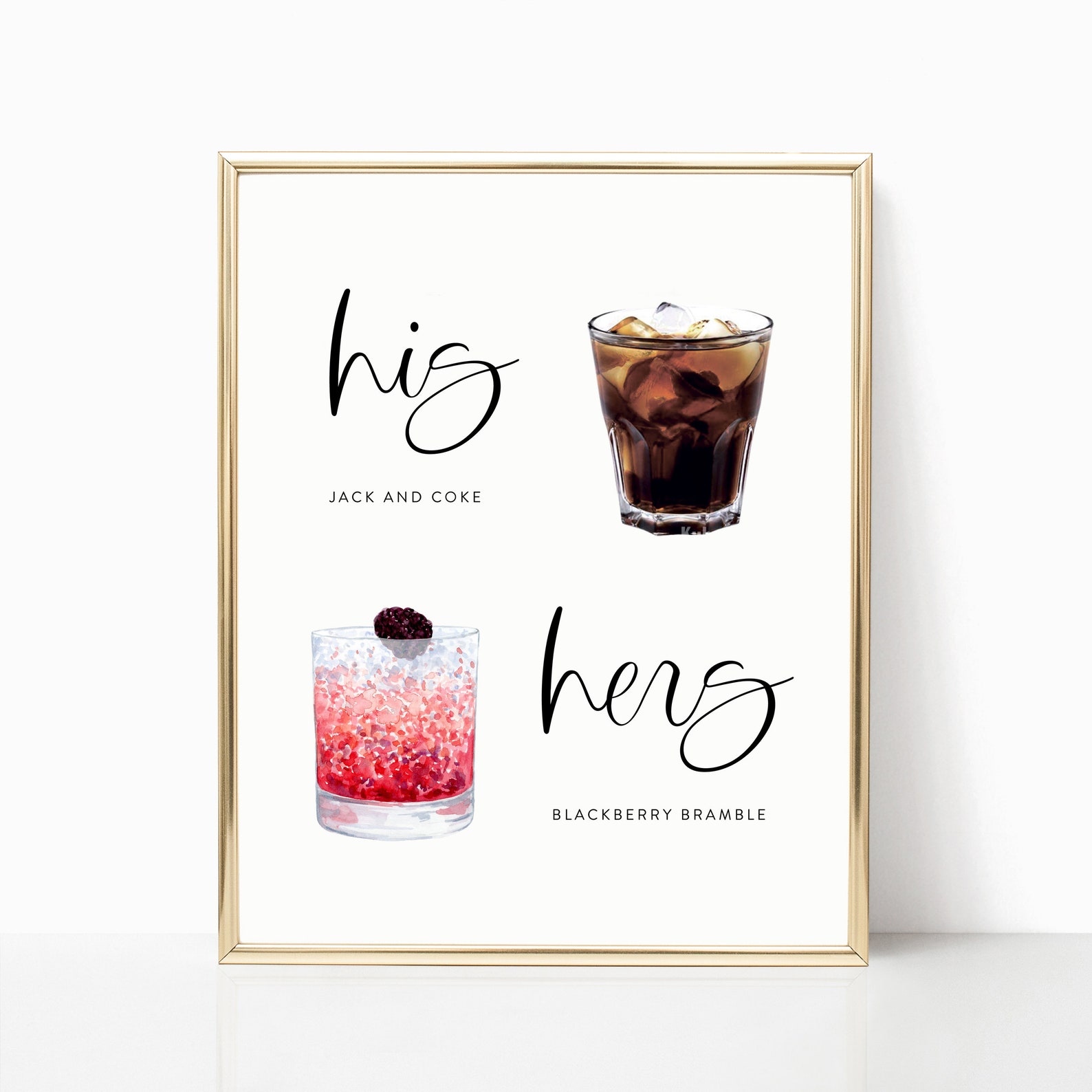 Printable Signature Cocktails Sign Editable Signature - Etsy