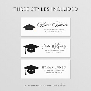Graduation Return Address Labels, Graduation Return Labels Printable ...