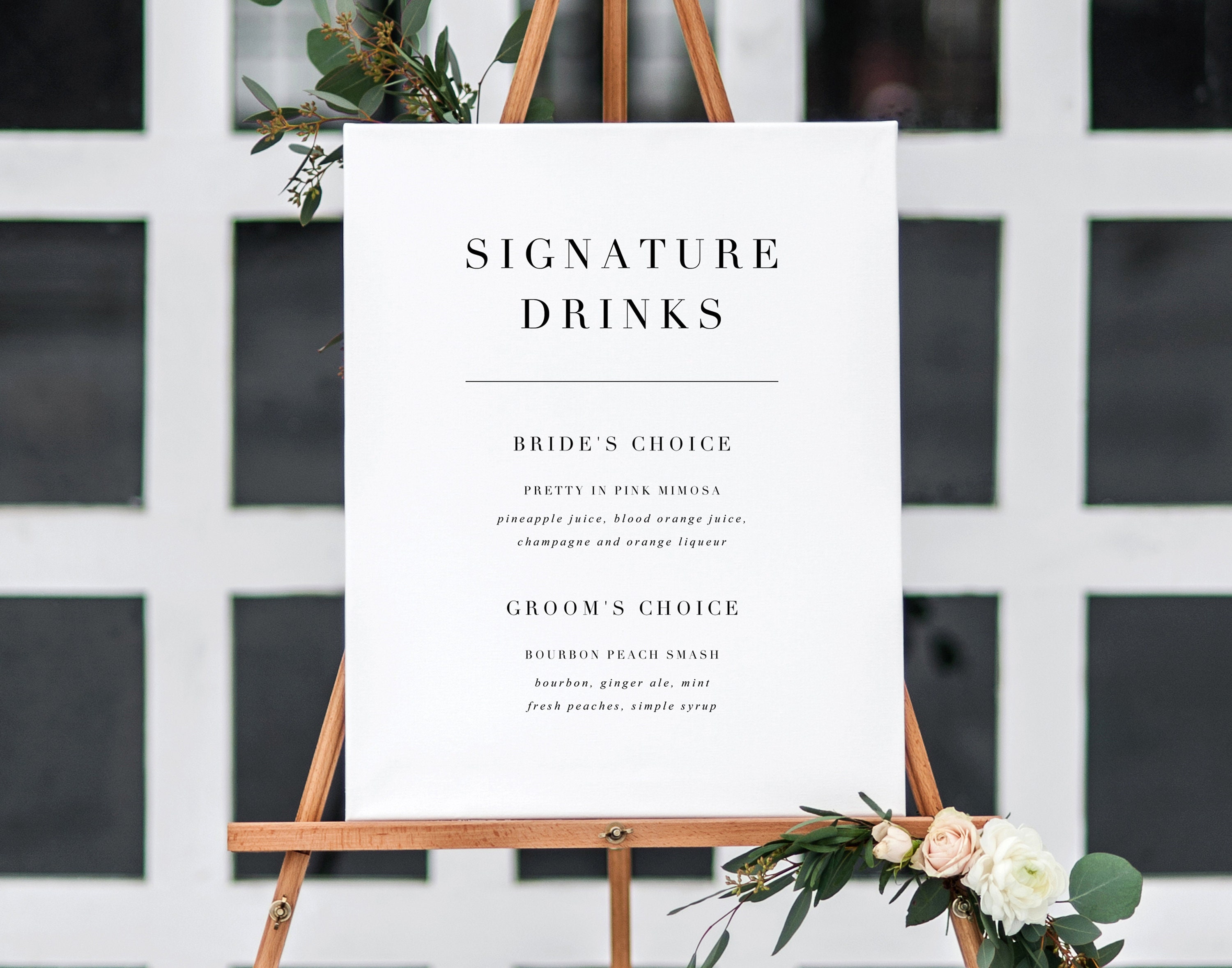 Printable Open Bar Menu Bar Menu Template Open Bar Sign | Etsy