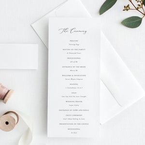Bi-fold Wedding Program Template | Printable Wedding Programs ...