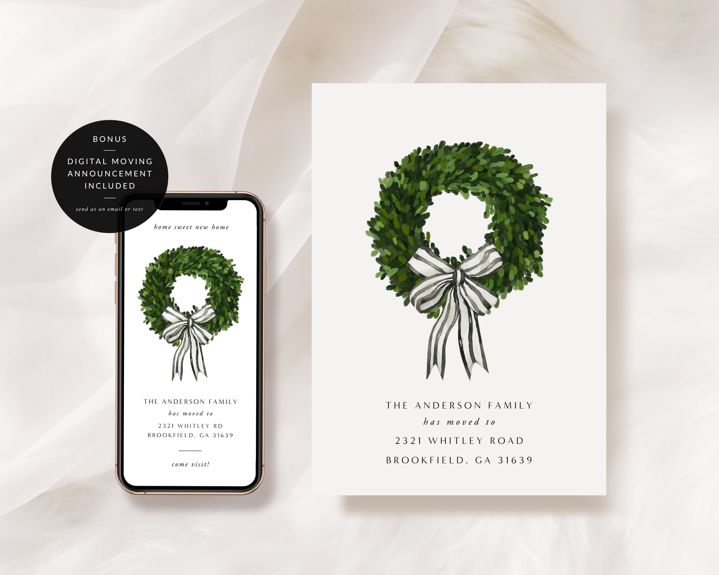 Printable Moving Announcement Template | New Address Card | Change of ...