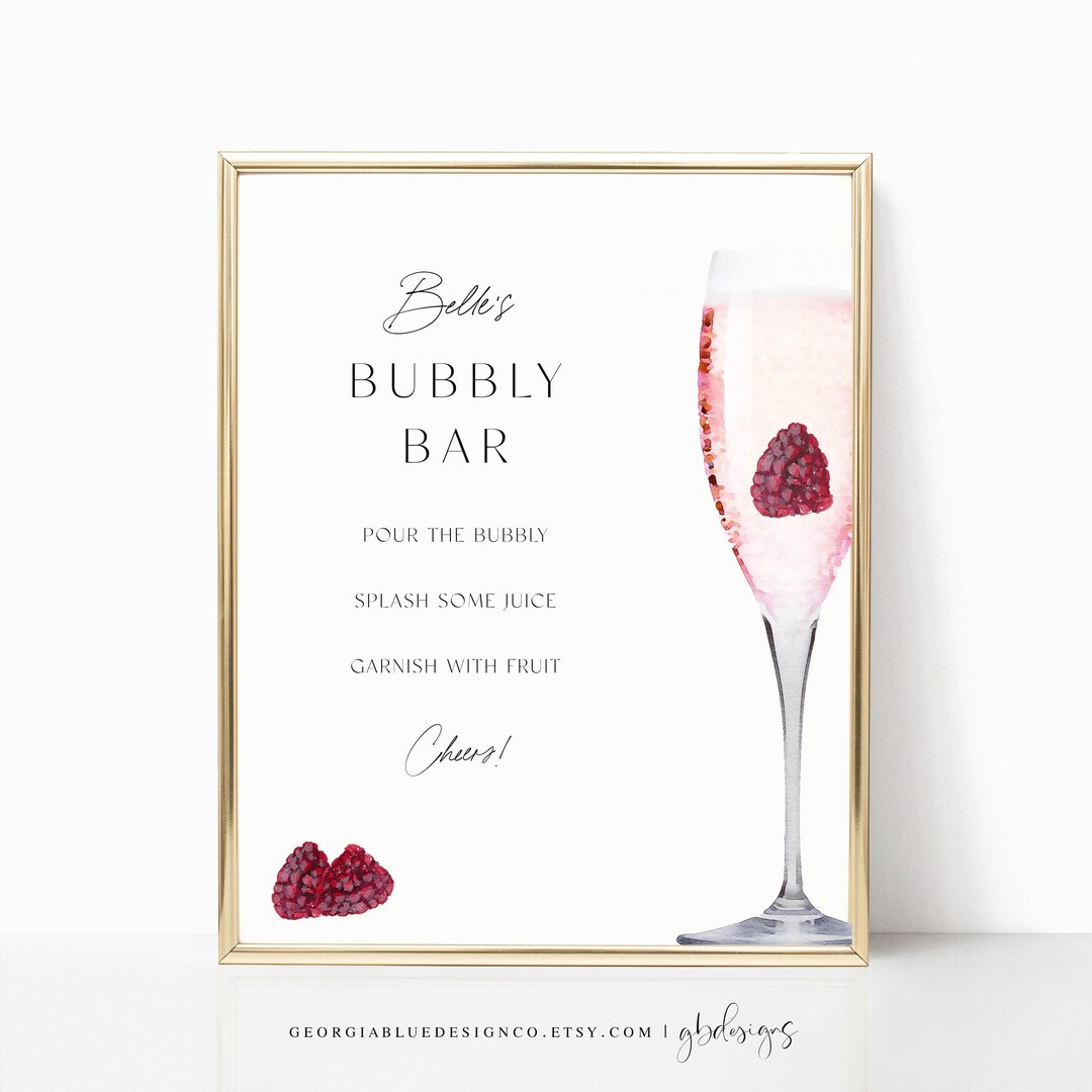 Printable Mimosa Bar Sign | Editable Mimosa Bar Sign Template | Bridal ...