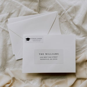 Graduation Return Address Labels, Graduation Return Labels Printable ...