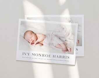Editable Deacon Birth Announcement Template: Instant Download - Etsy