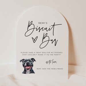 Biscuit Bar Sign, Dog Treat Favor Sign Template, Dog Biscuit Wedding ...