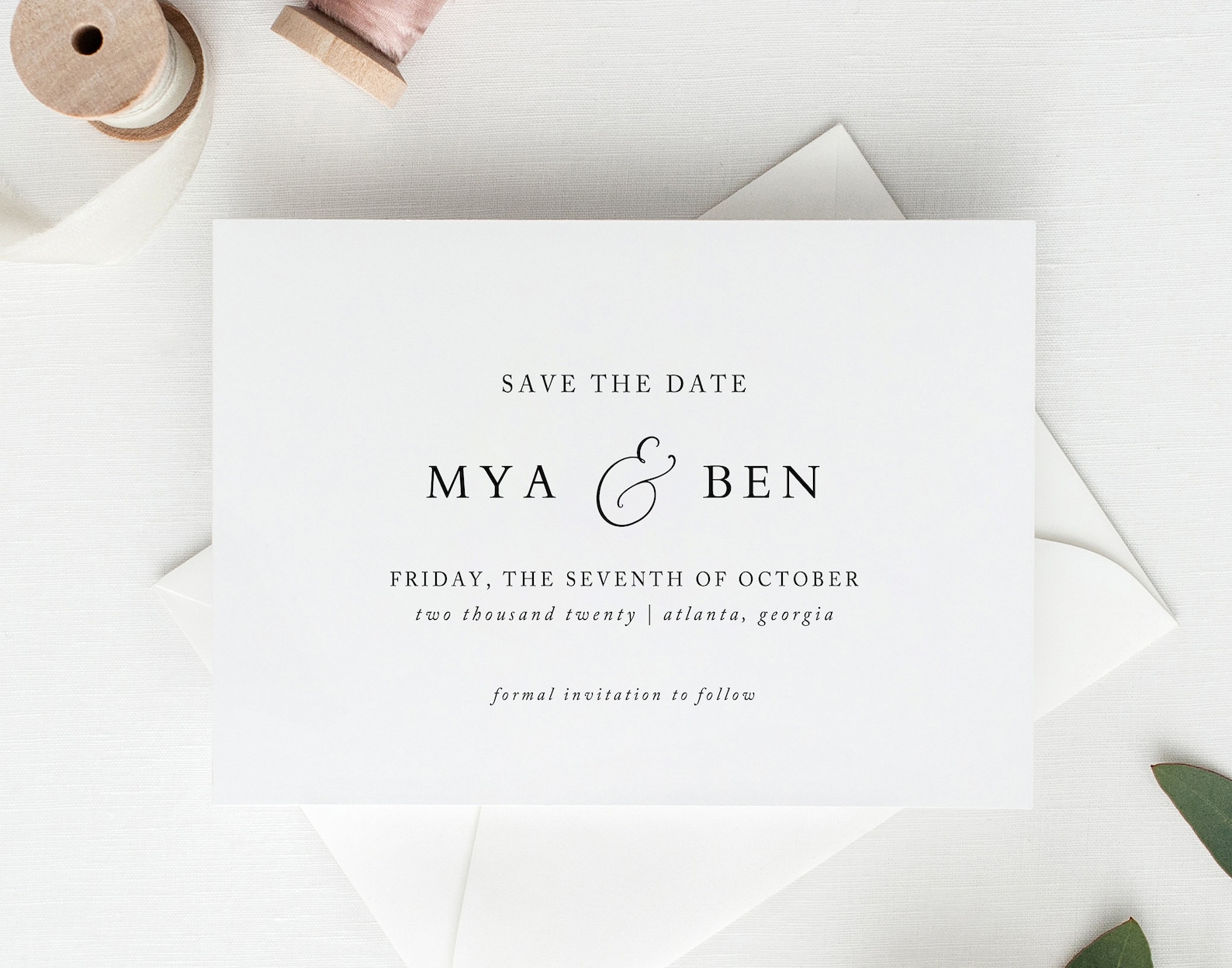 Printable Save the Date Template | Editable Save the Date Card ...