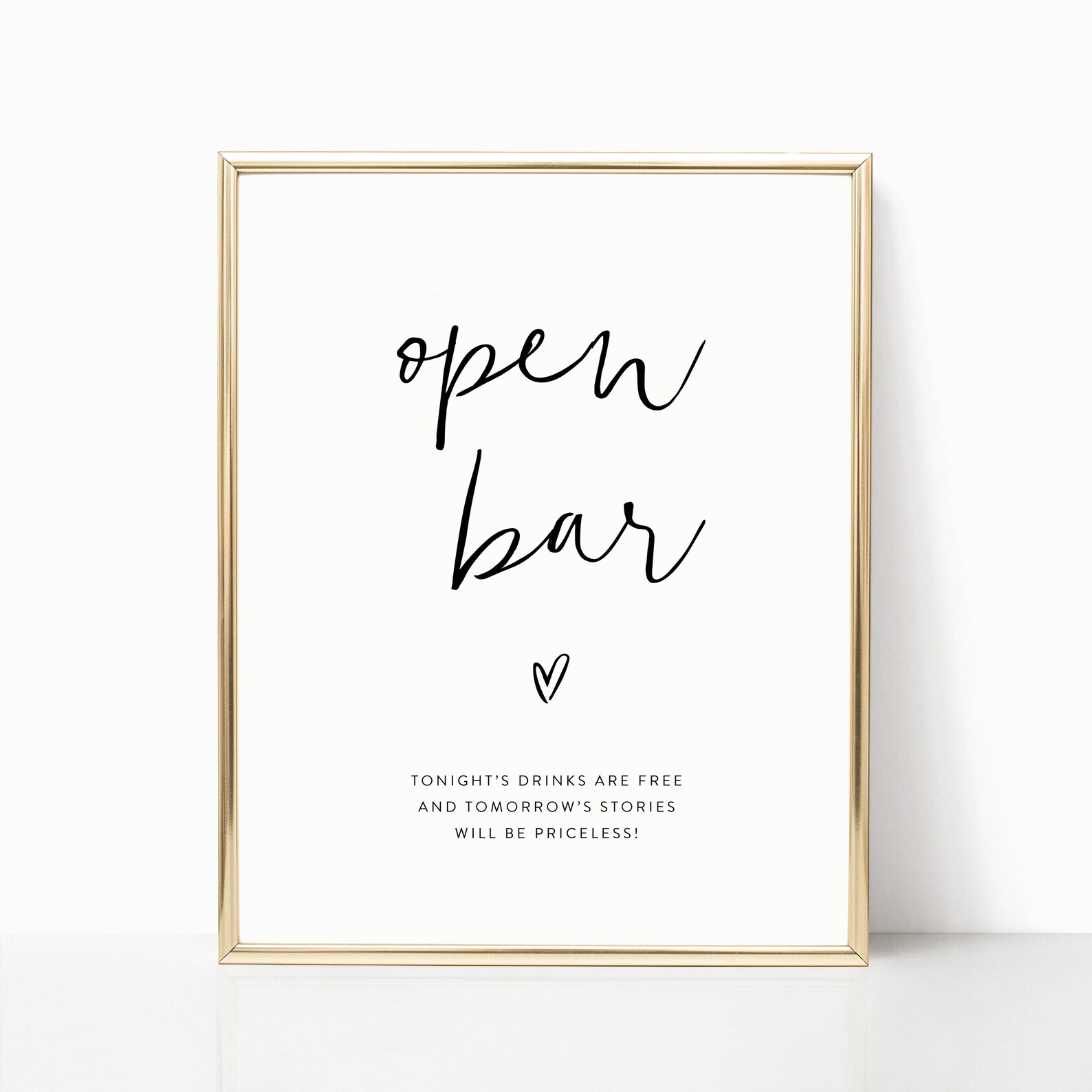 Printable Open Bar Sign Wedding Open Bar Sign Bar Menu - Etsy
