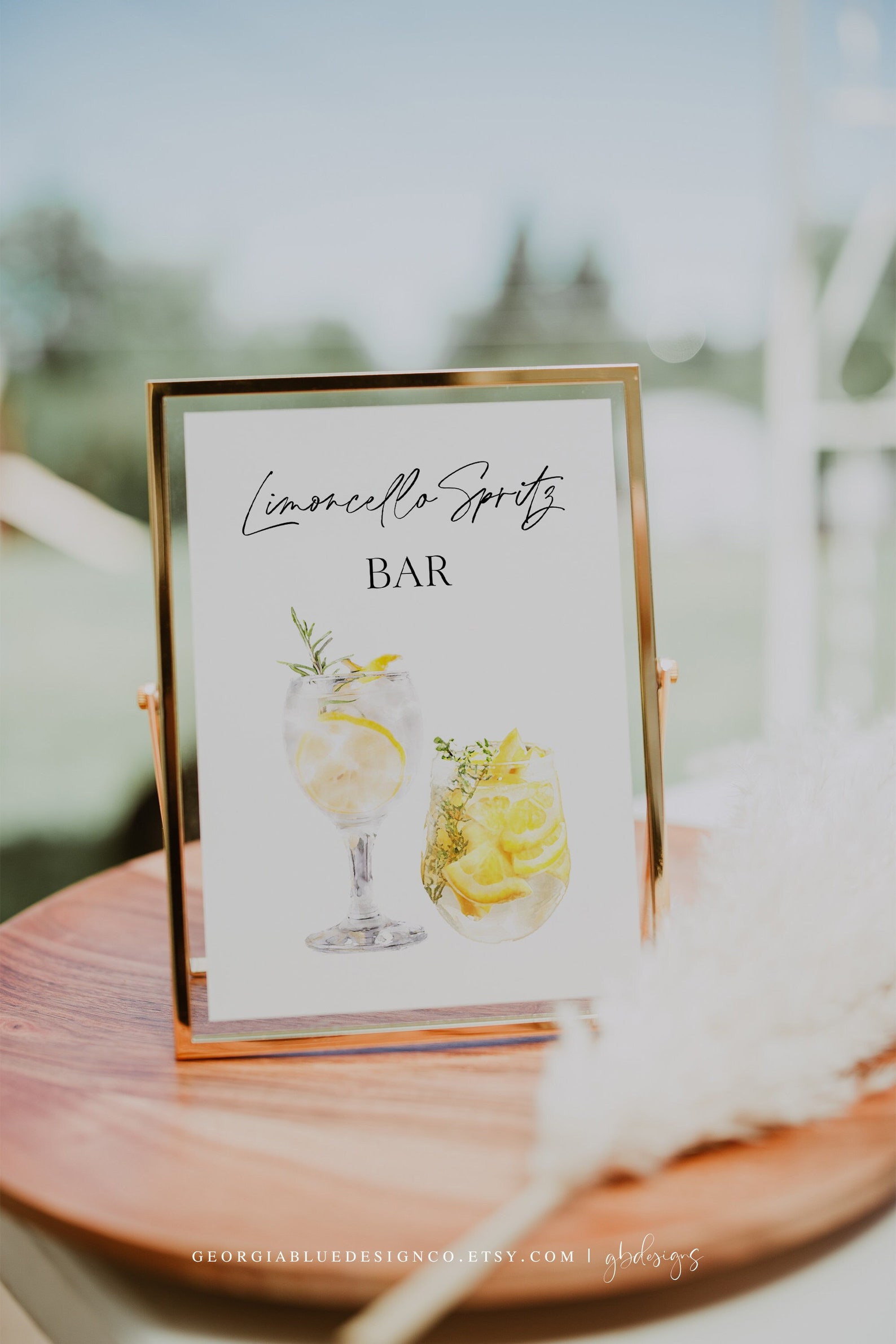 Printable Limoncello Spritz Bar Sign | Editable Limoncello Bar Sign ...