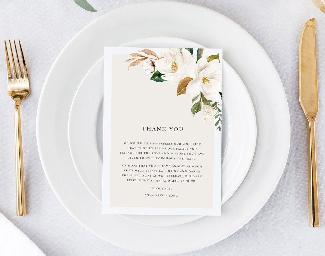 Thank You Note Template | Thank You Letter | Thank You Card Template ...