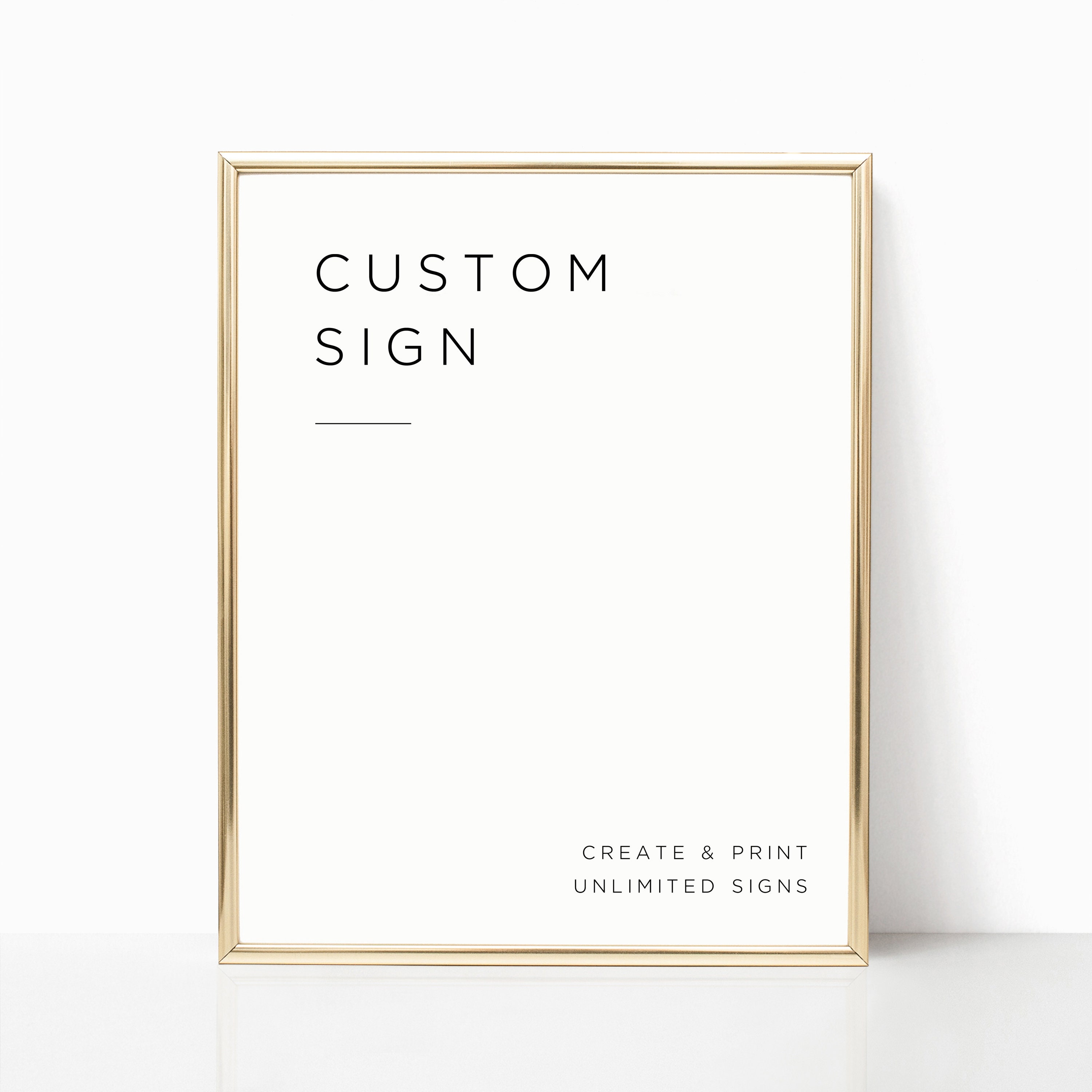 Custom Sign Template Editable Wedding Sign Create Your Own | Etsy