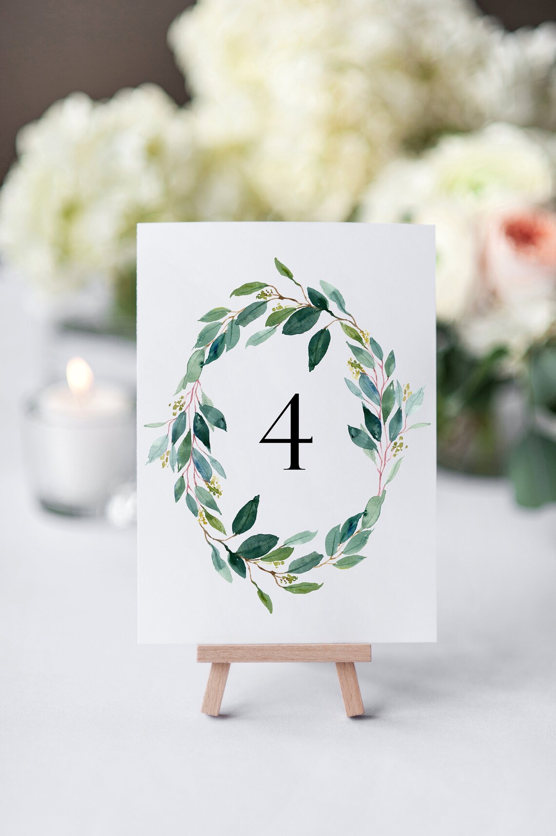 Printable Table Numbers | Table Number Template | Wedding Table Numbers ...
