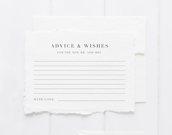 Printable Advice Cards Advice and Well Wishes Cards | Etsy