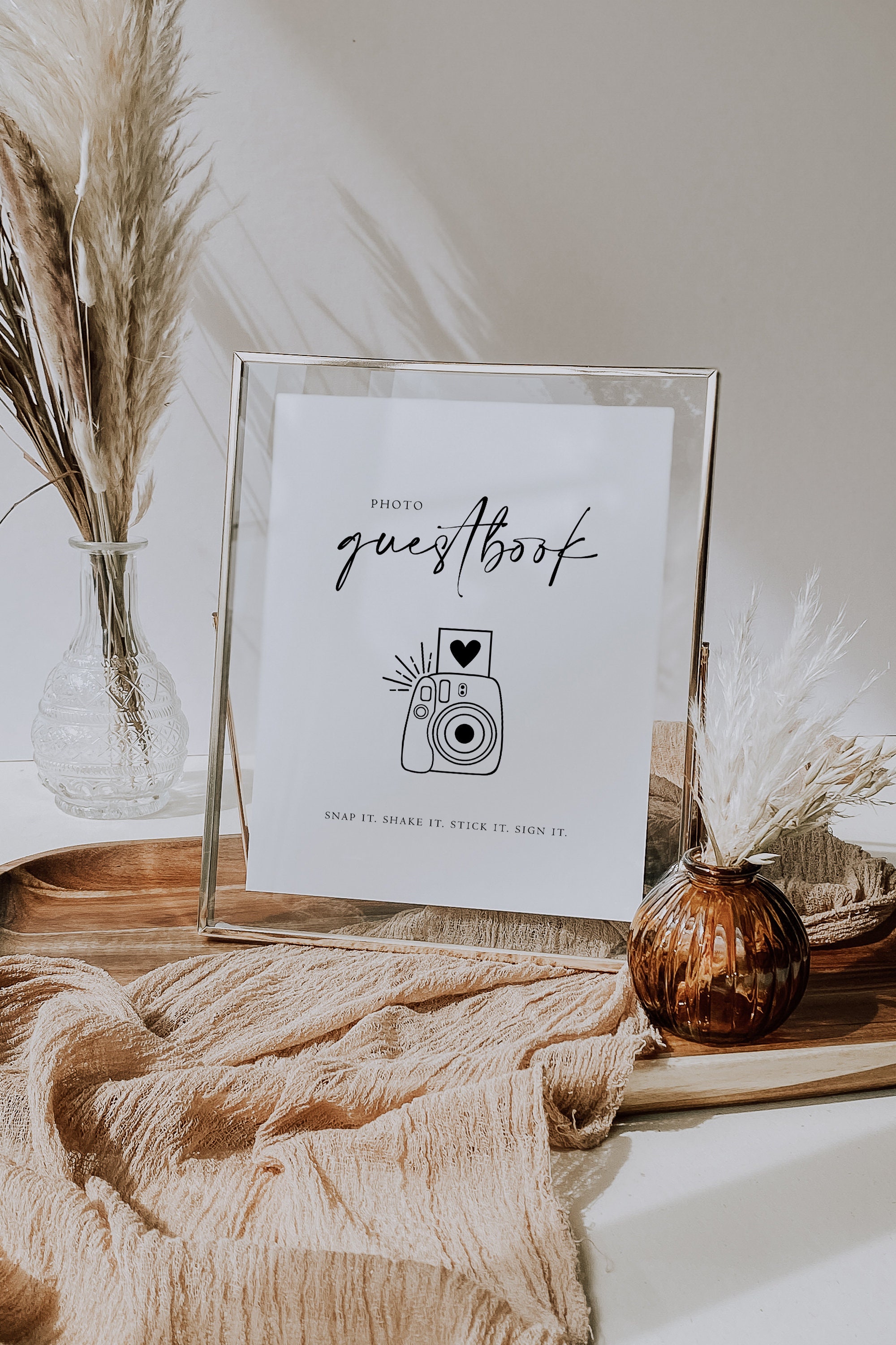 Photo Guestbook Sign Template Printable Photo Guestbook Sign | Etsy