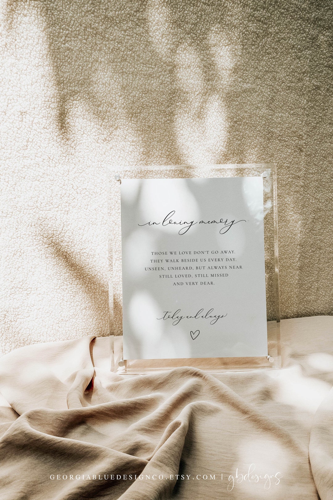 Printable in Loving Memory Sign Template in Loving Memory Memorial ...