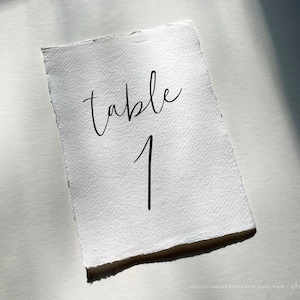 Printable Table Numbers | Table Number Template | Wedding Table Number ...
