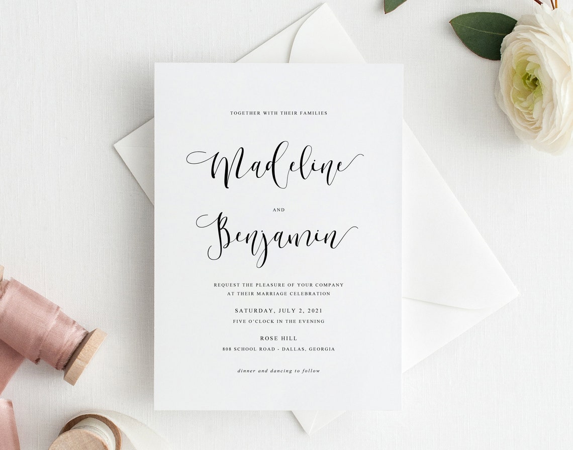 Printable Wedding Invitations Wedding Invites Wedding - Etsy